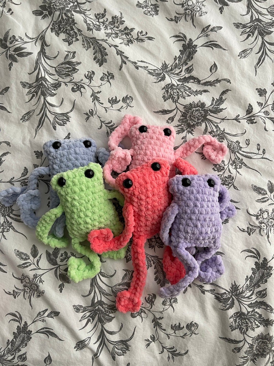 Leggy Frog Plushie, Leggy Frog Stuffed Animal, Handmade Crochet Leggy ...