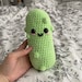 Jumbo Pickle Crochet Plushie, Oversized Stuffed Animal Pickle, Gag Gift ...