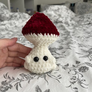 Mushroom Popit Plushie Stuffed Animal, Handmade Crochet Fidget Toy, Pop ...