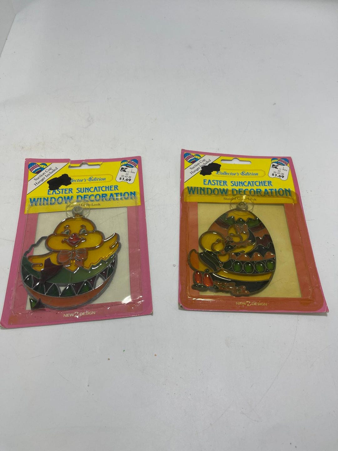 Vintage Easter Suncatcher Window Decoration Set of 2 Kmart Egg Chick ...