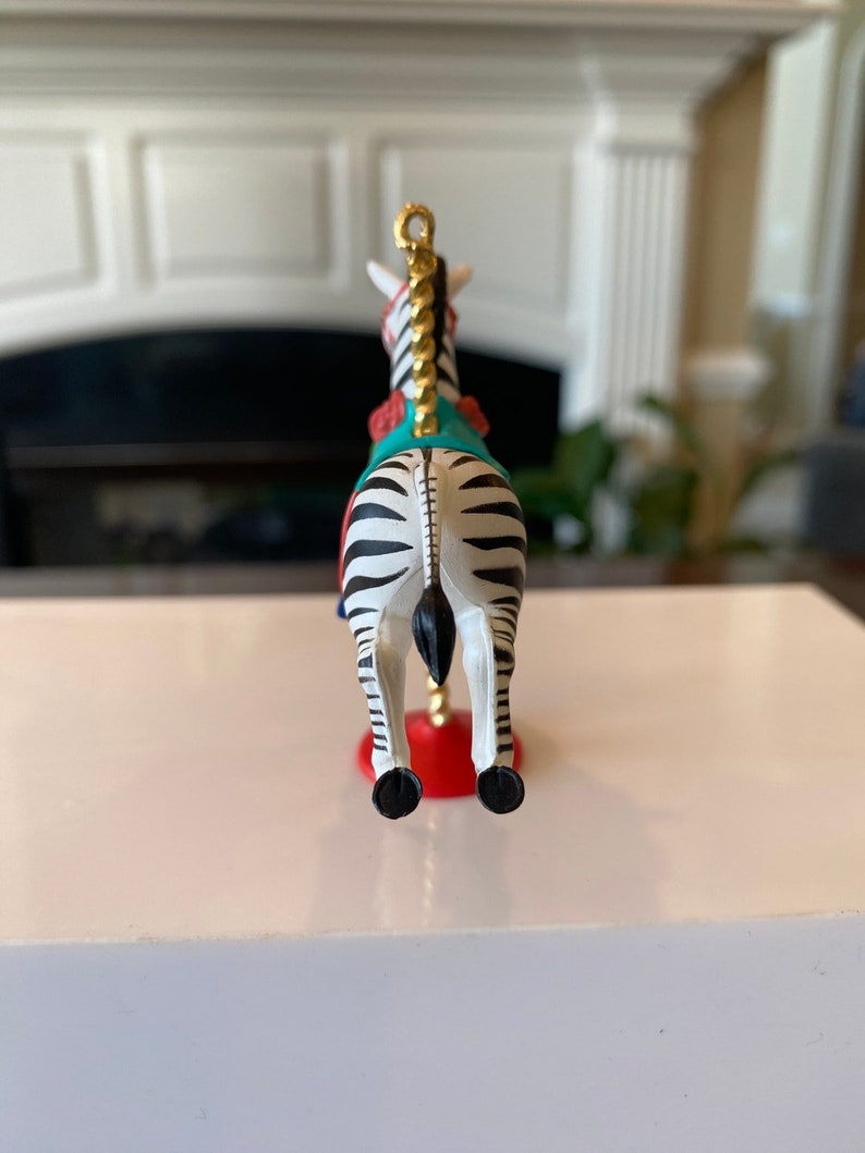 Hallmark Keepsake Ornament Carousel Zebra Artist's Favorite Vintage ...