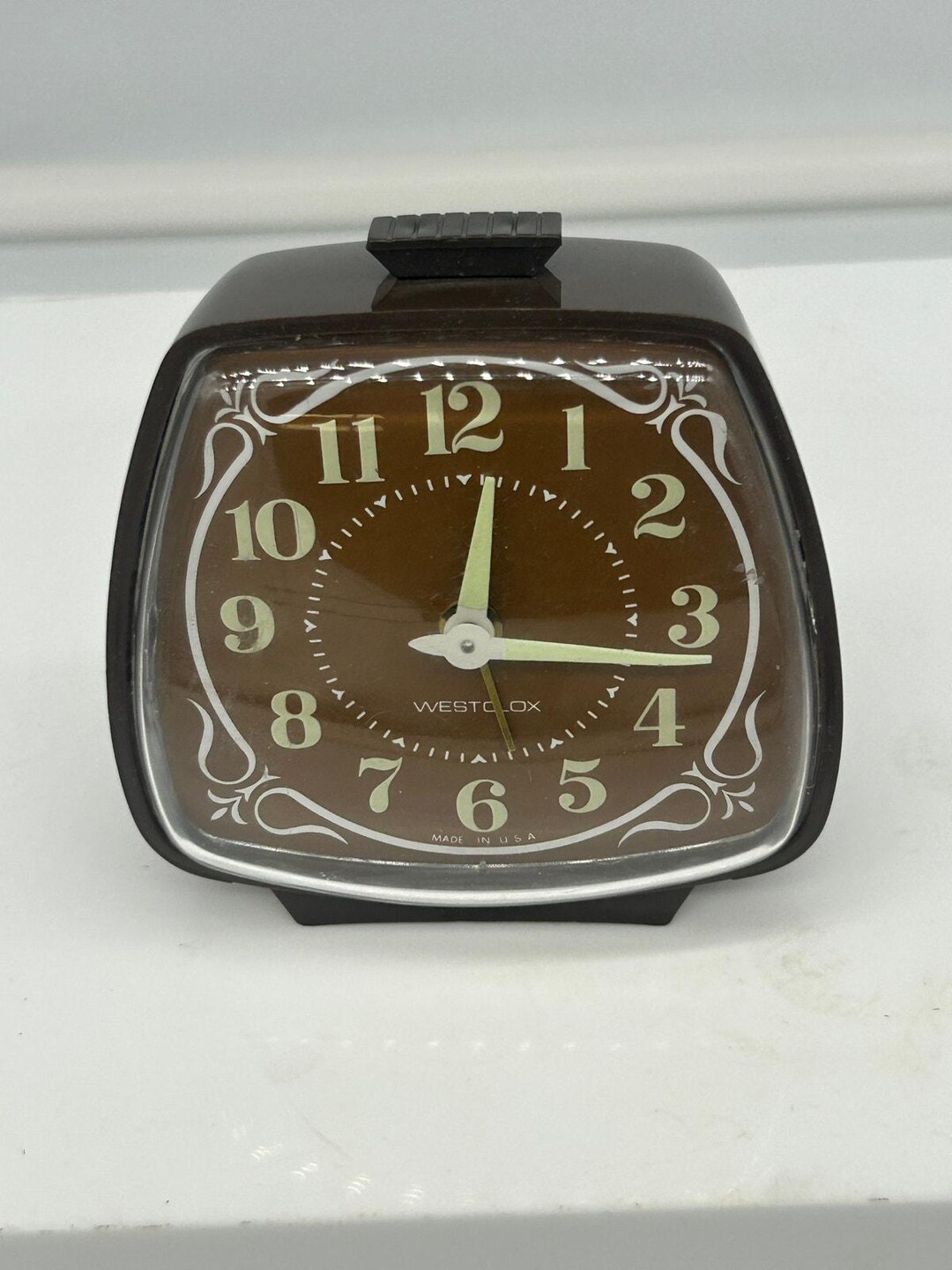 Vintage Westclox Table Travel Clock Wind up Works Brown and Cream - Etsy