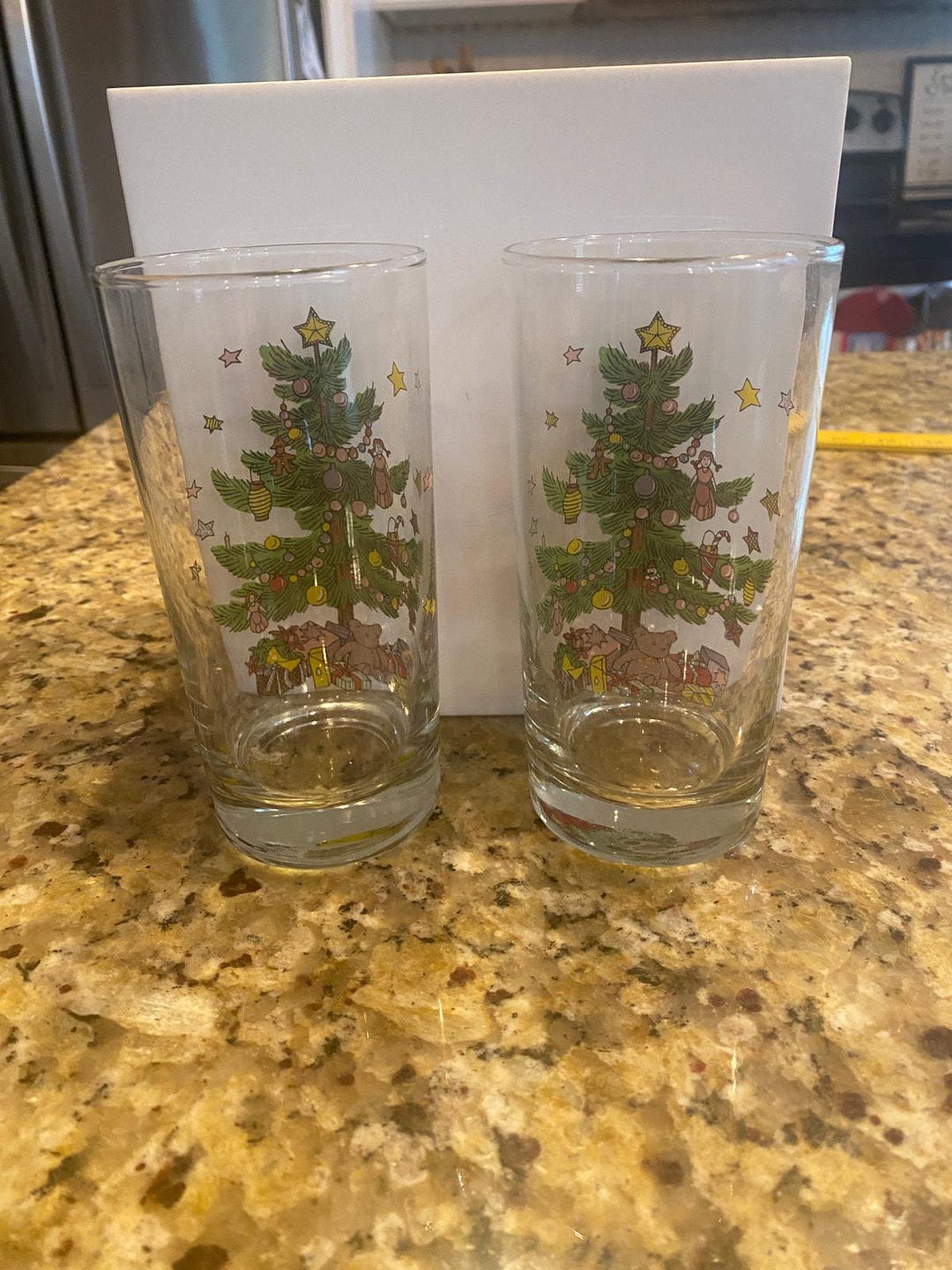 Vintage Collectible Christmas Glasses Tumbler Happy Holiday Nikko Set ...