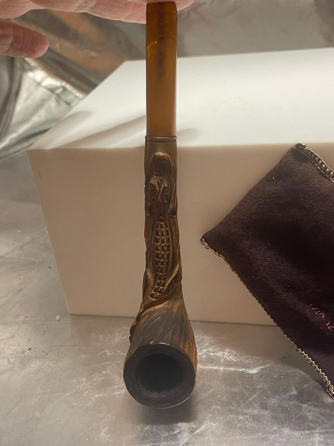 Hand Carved Vintage Wood Tobacco Pipe Alligator Crocodile - Etsy
