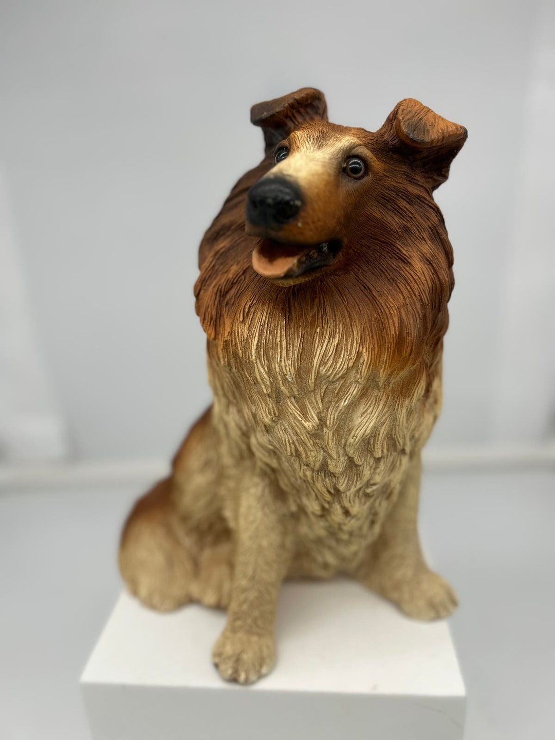 Vintage Standing Collie Dog Statue Figure Figurine 10 Inches - Etsy