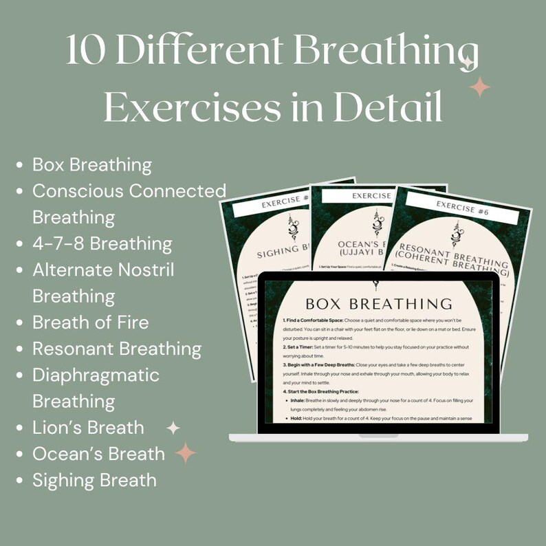 Guided Breathwork Journal for Stress Relief: Guided Exercises, CANVA ...
