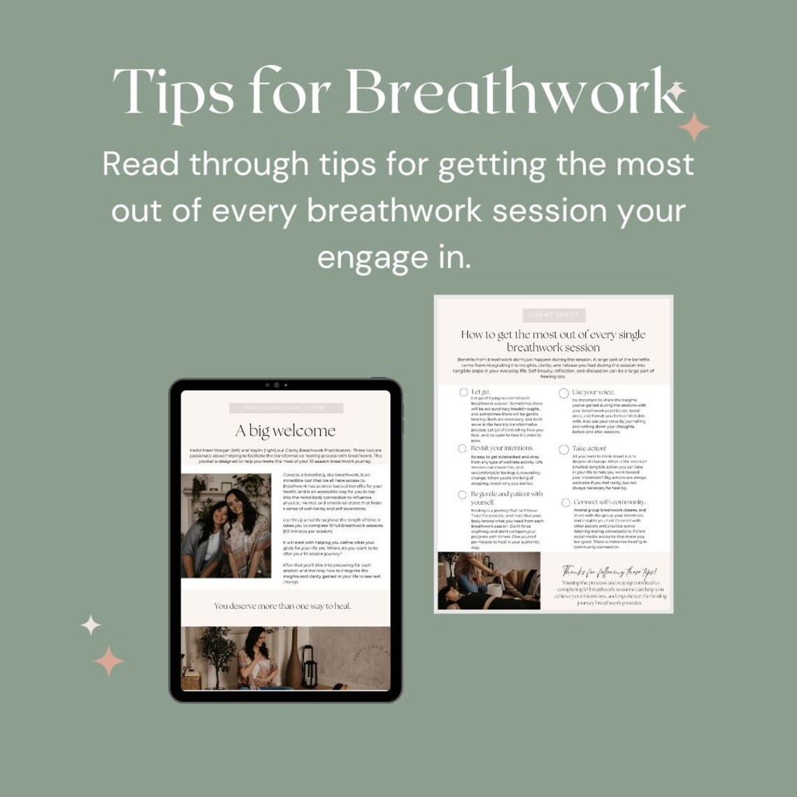 Breathwork Journal CANVA TEMPLATE & PDF - Integration Support for ...