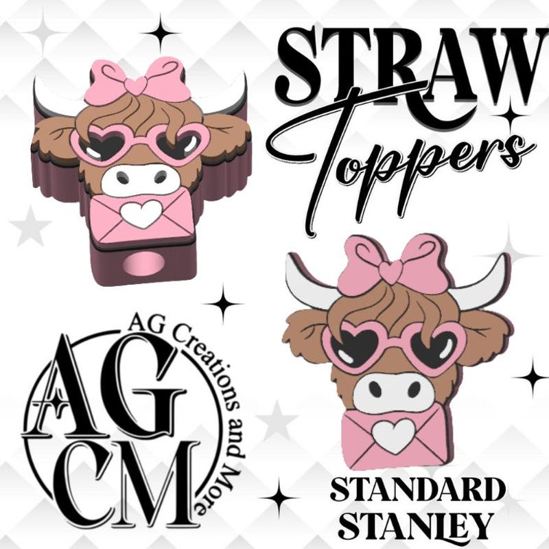 Cow Valentine Toppers - Etsy