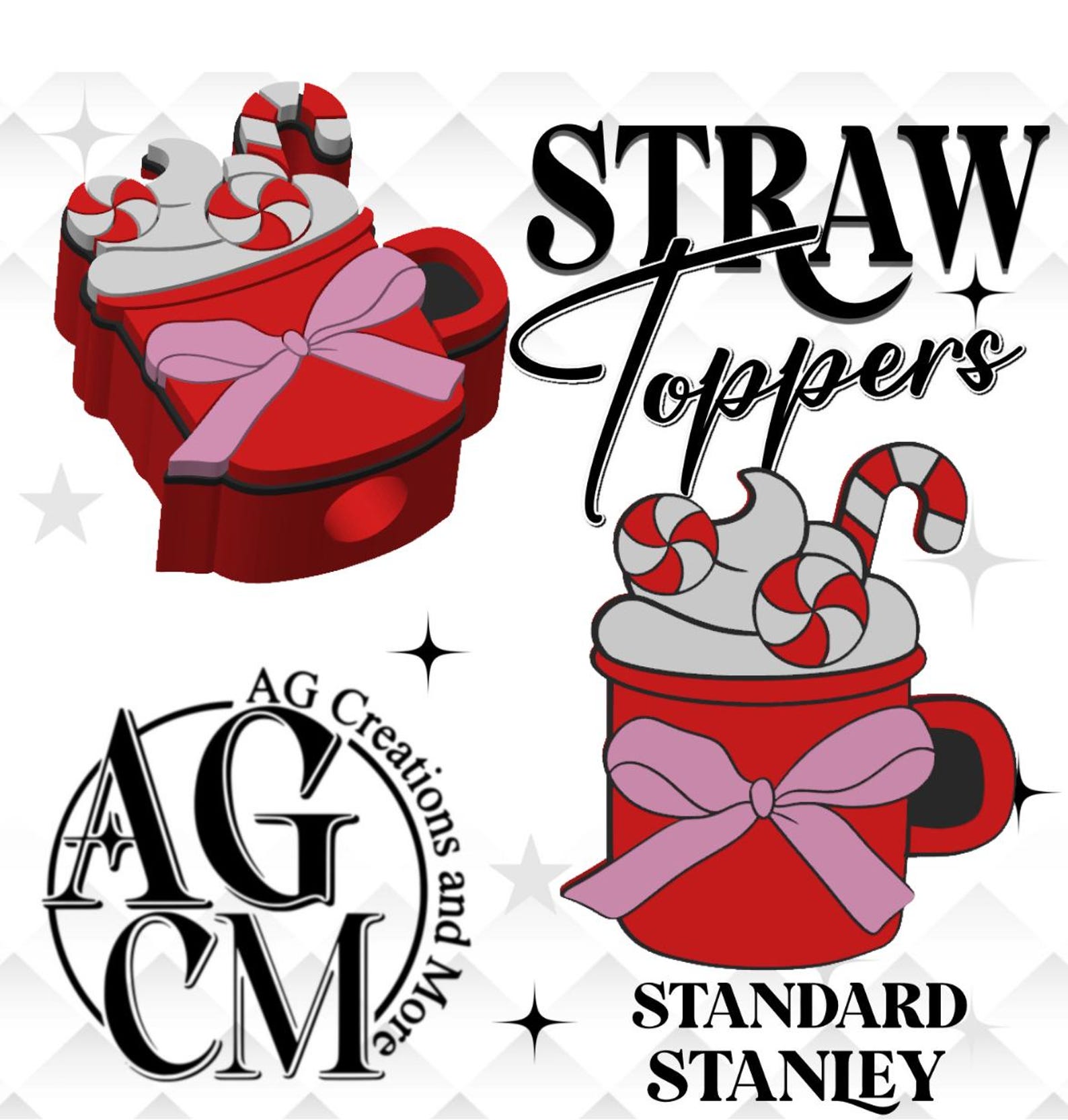 Trendy Christmas Hot Cocoa Topper, 3D Stl, 3mf File - Etsy