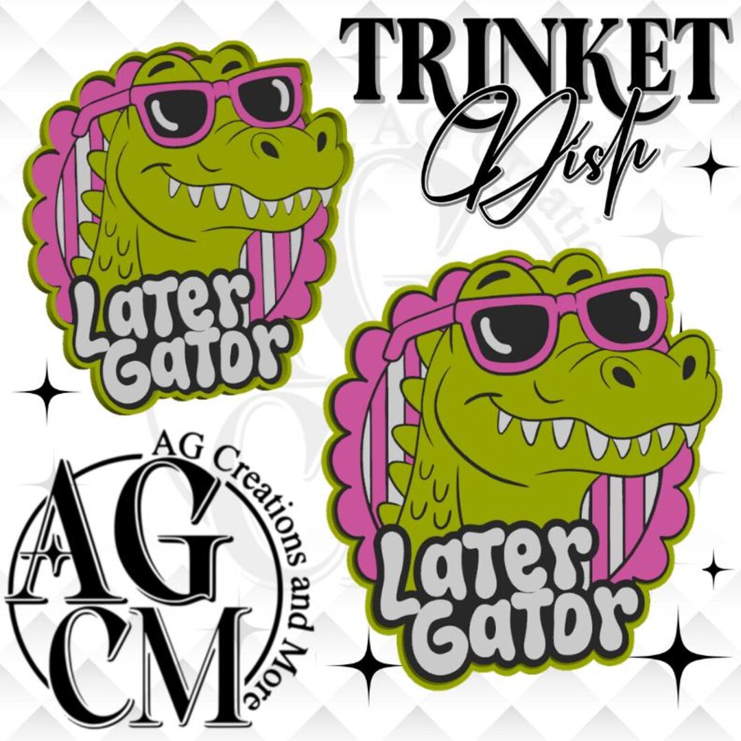 3D Later Gator 3D Trinket Dish, STL File (digital Download) - Etsy
