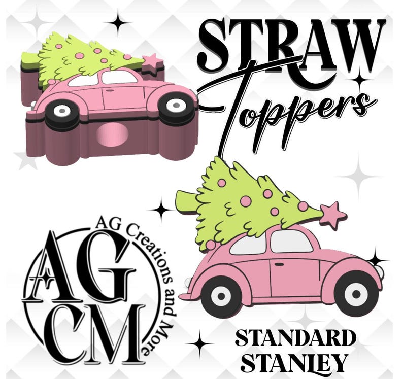 Trendy Christmas Beetle Topper, 3D Stl, 3mf File, 3D Straw Topper - Etsy