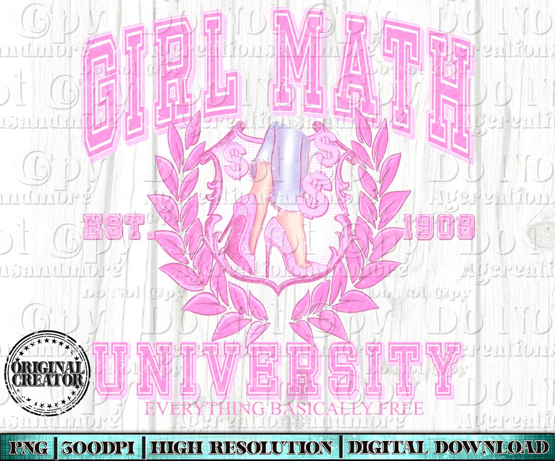 Trendy Design Png, Girl Math Pocket Set, Sublimation Png, Fashion ...