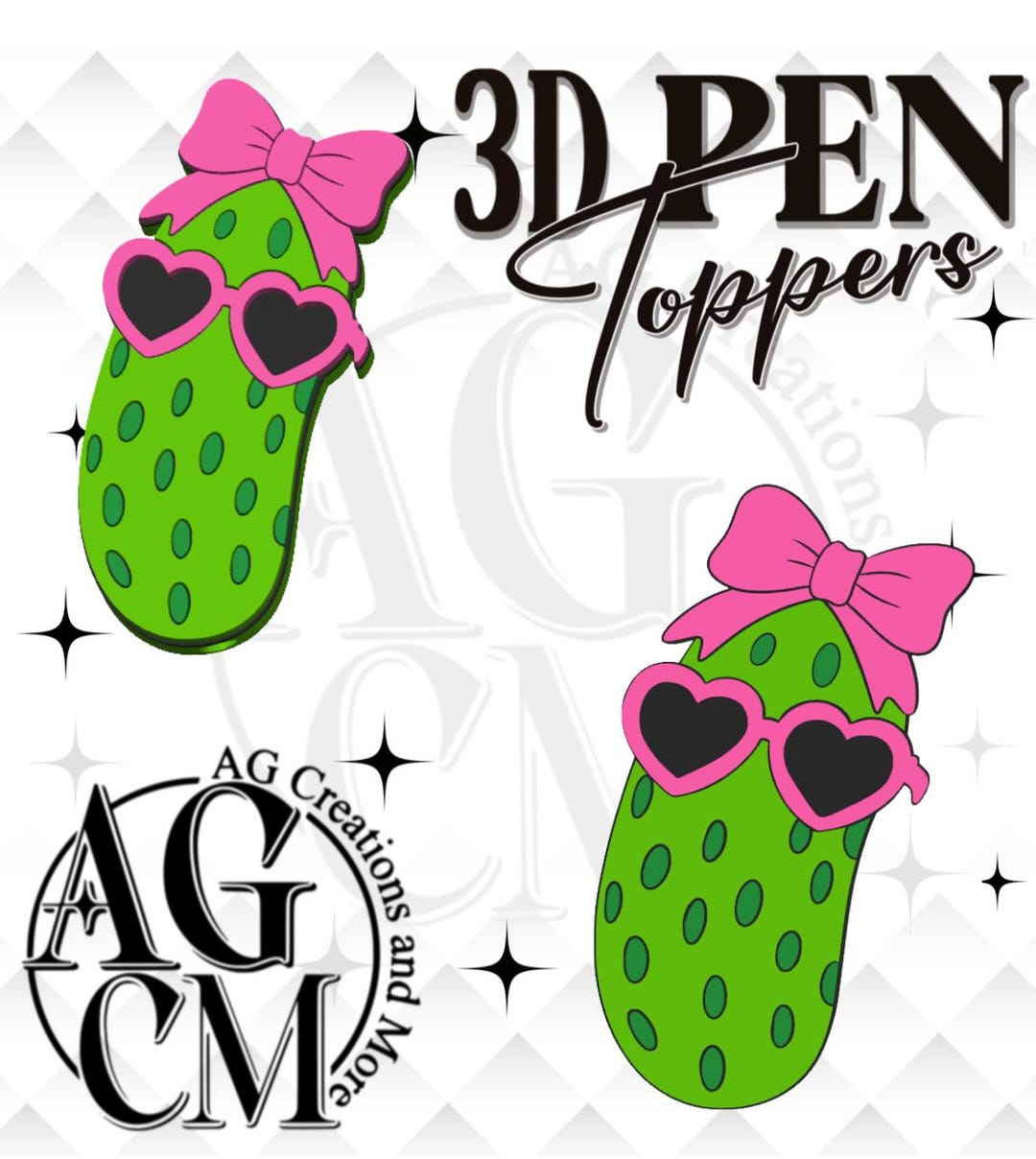 Pickle Pen Toppers, 3D Stl, 3mf File - Etsy Australia