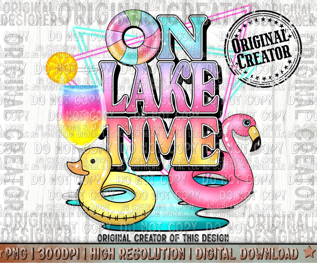 Trendy Design Png, on Lake Time Sublimation Png, Sun Design Png, Floats ...