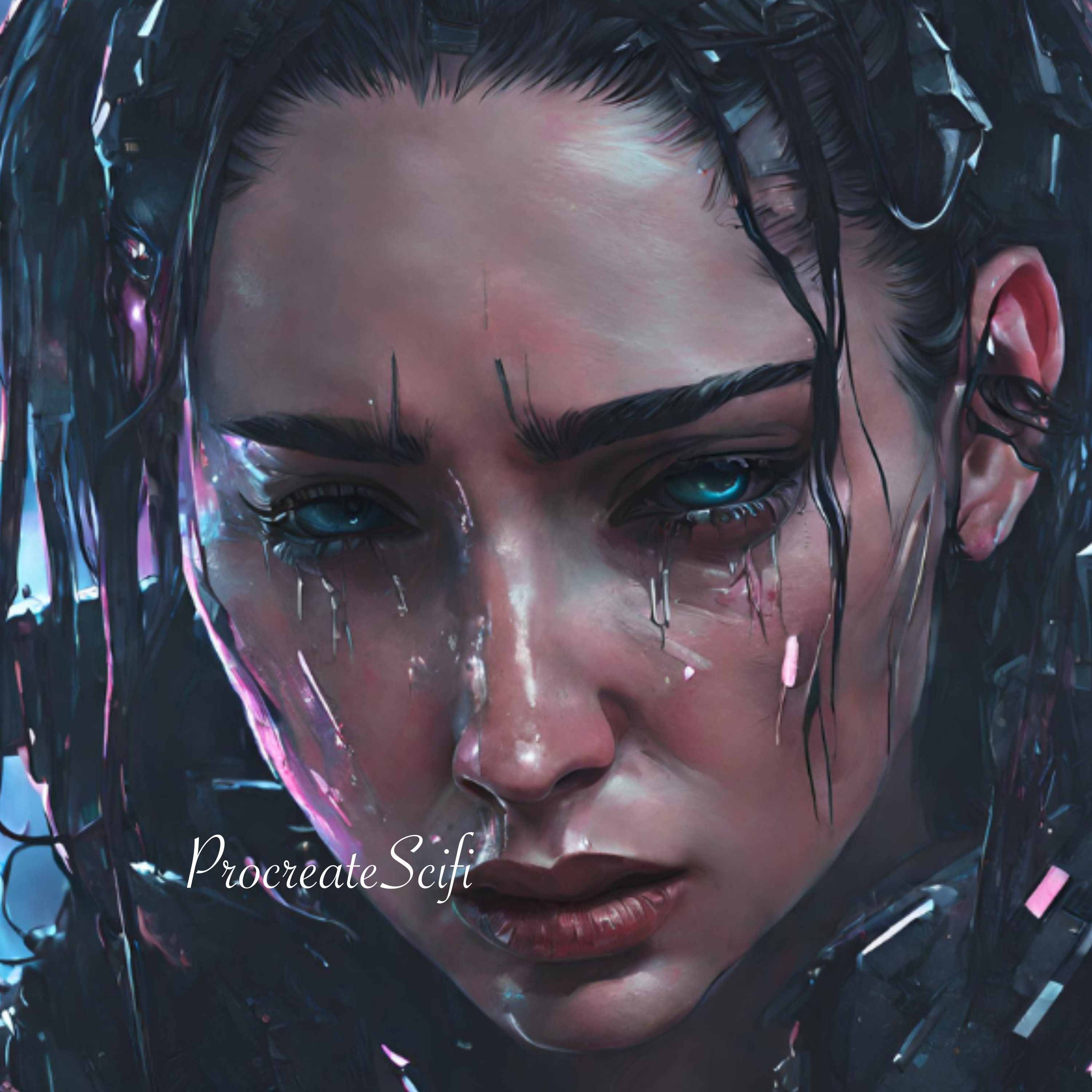 100+ Sci-fi Emotions Procreate Stamps - Emotional Faces - Sad, Angry, Happy, Scared and MORE! - Etsy