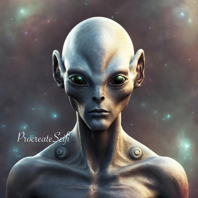 100+ Sci-fi Alien Procreate Stamps - Greys, Reptilians, Aquatic, Insectoid - Male & Female - Etsy