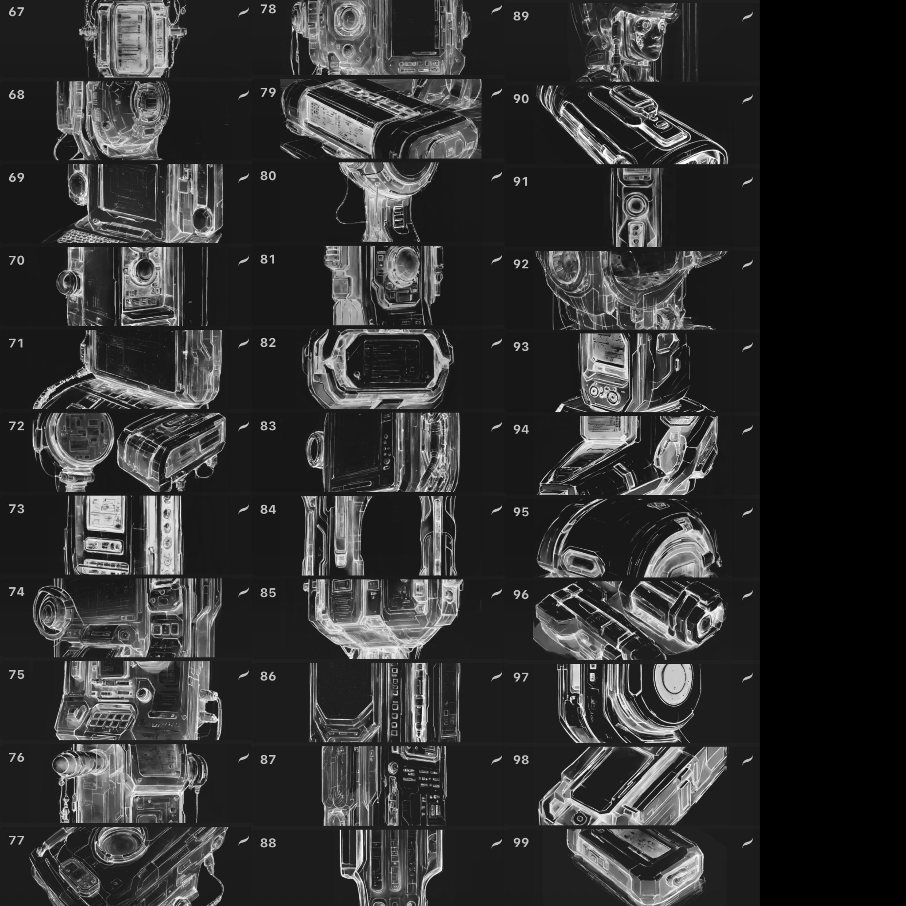 100+ Sci-fi Devices & Tools Procreate Stamps - Medical, Communication ...