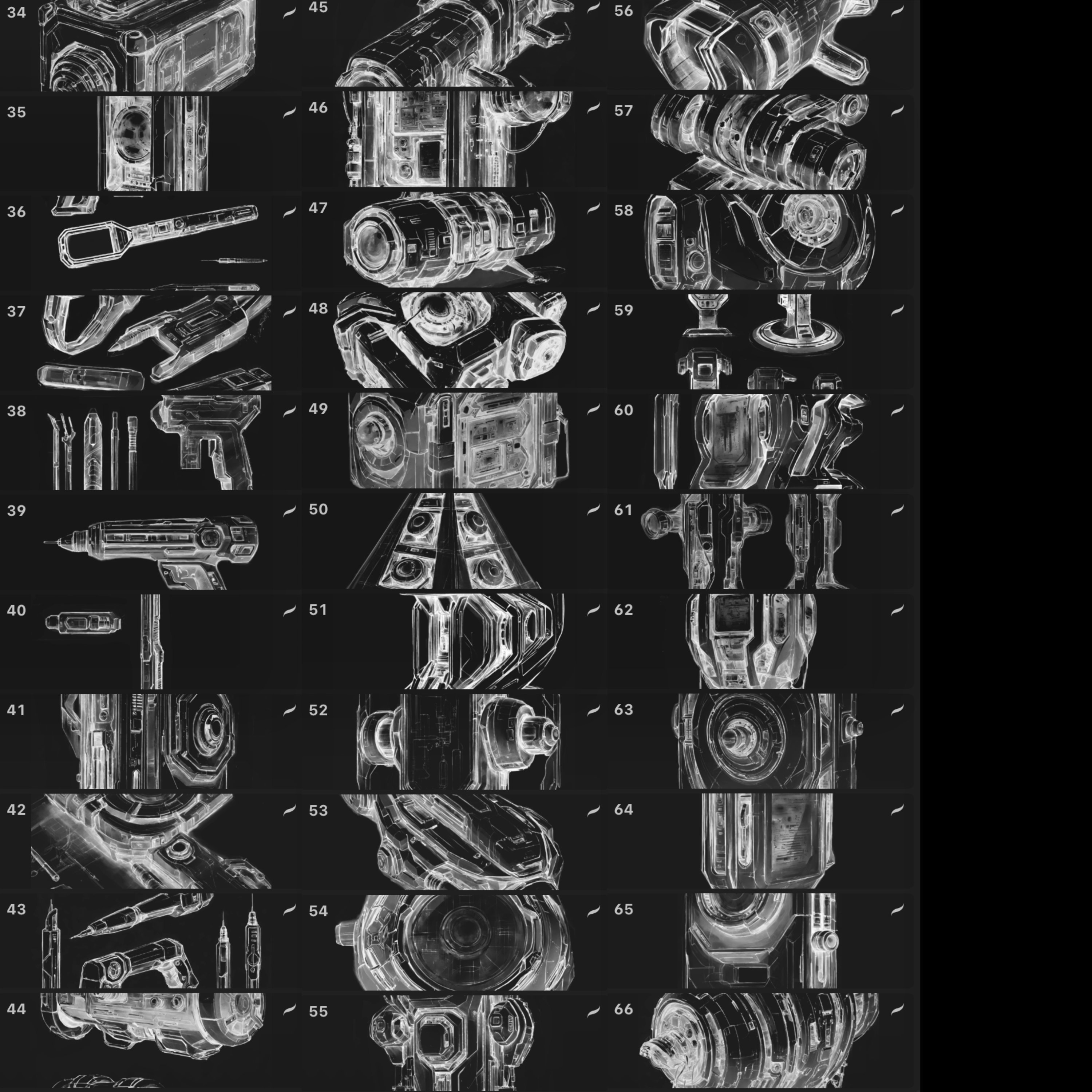 100+ Sci-fi Devices & Tools Procreate Stamps - Medical, Communication ...