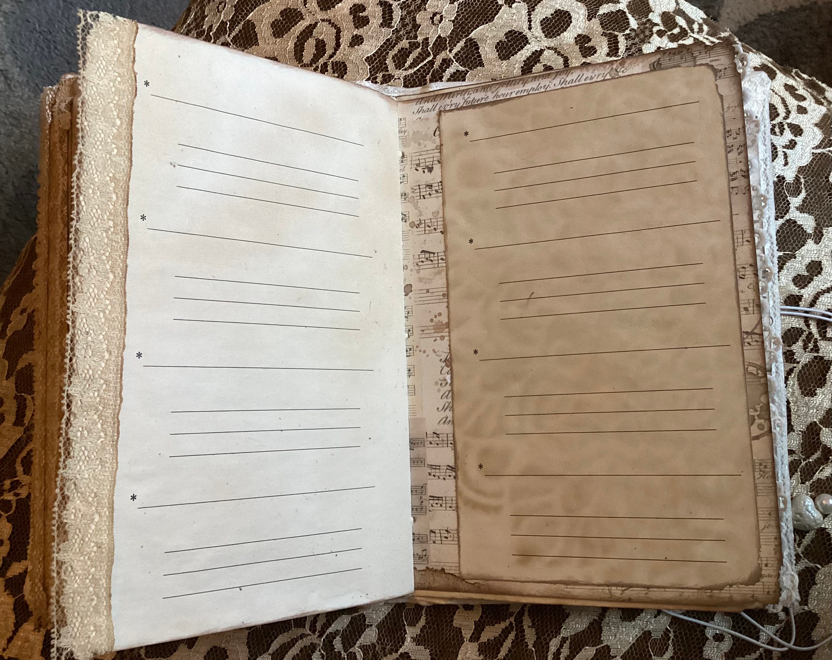 Lacy Wedding Guest Book/junk Journal - Etsy