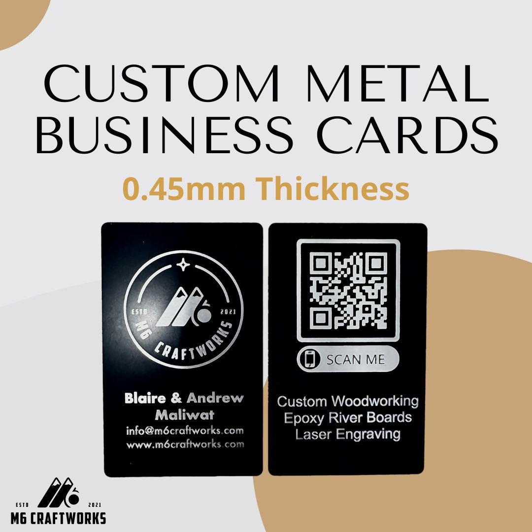 0.45mm Personalized Laser Engraved Business Cards, Custom Metal ...