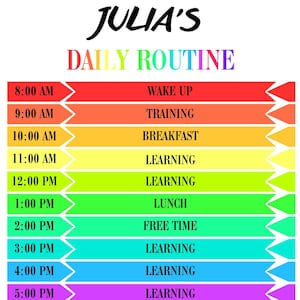 Kids Daily Schedule Template Homeschool Daily Routine Kids Printable ...
