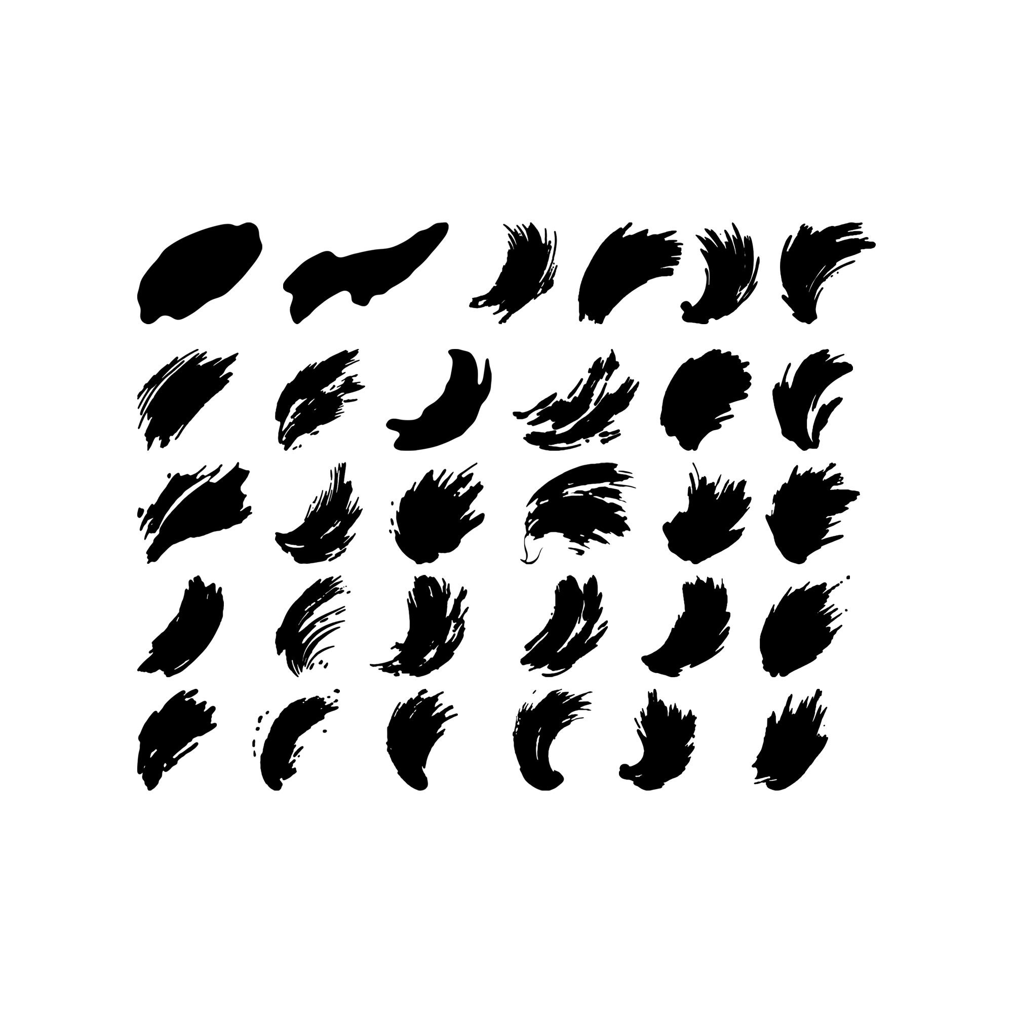 30paint Brush Strokes SVG, Paint Brush Svg, Background Svg, Keychain ...