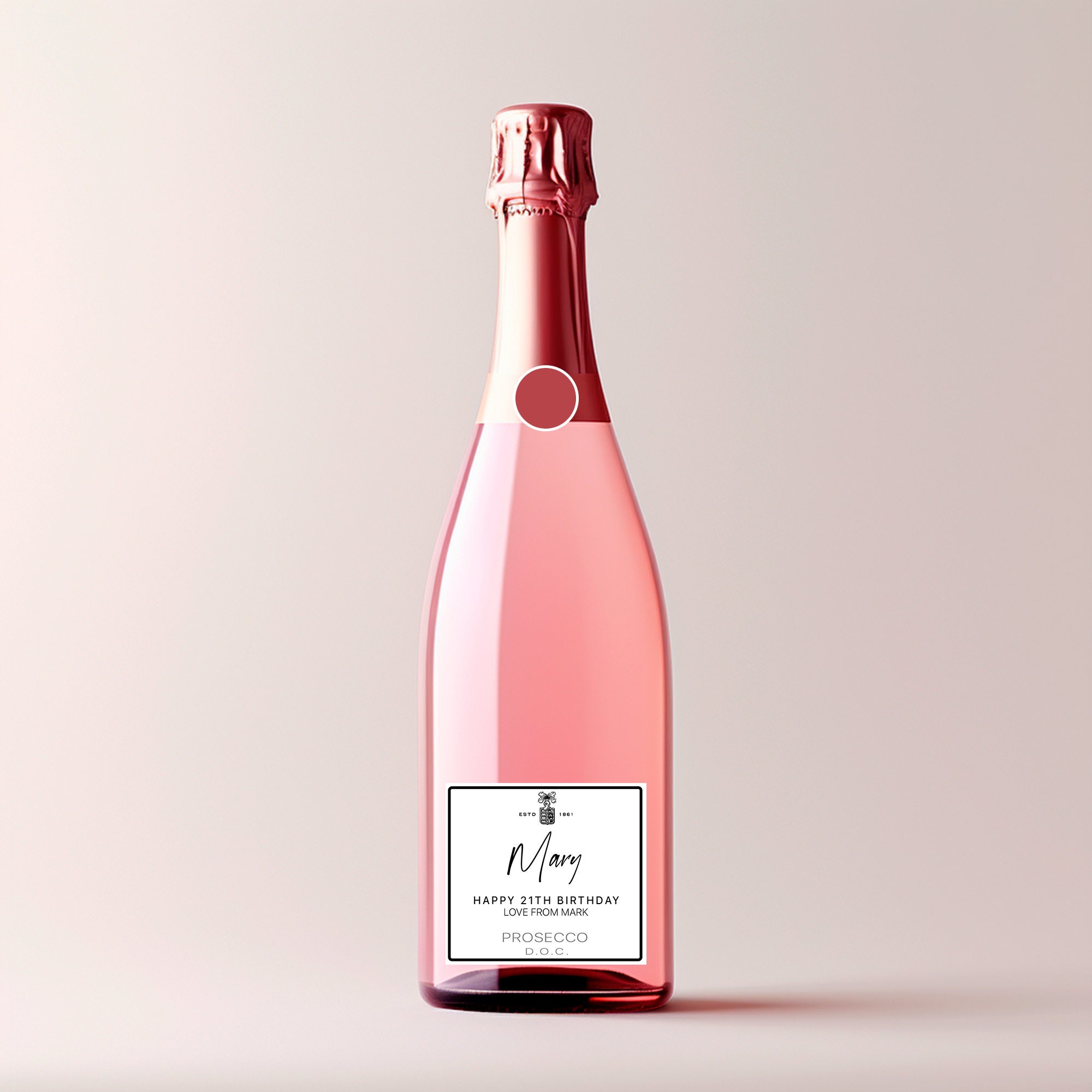 Personalized Prosecco Champagne Wine Label, Birthday Champagne Label ...