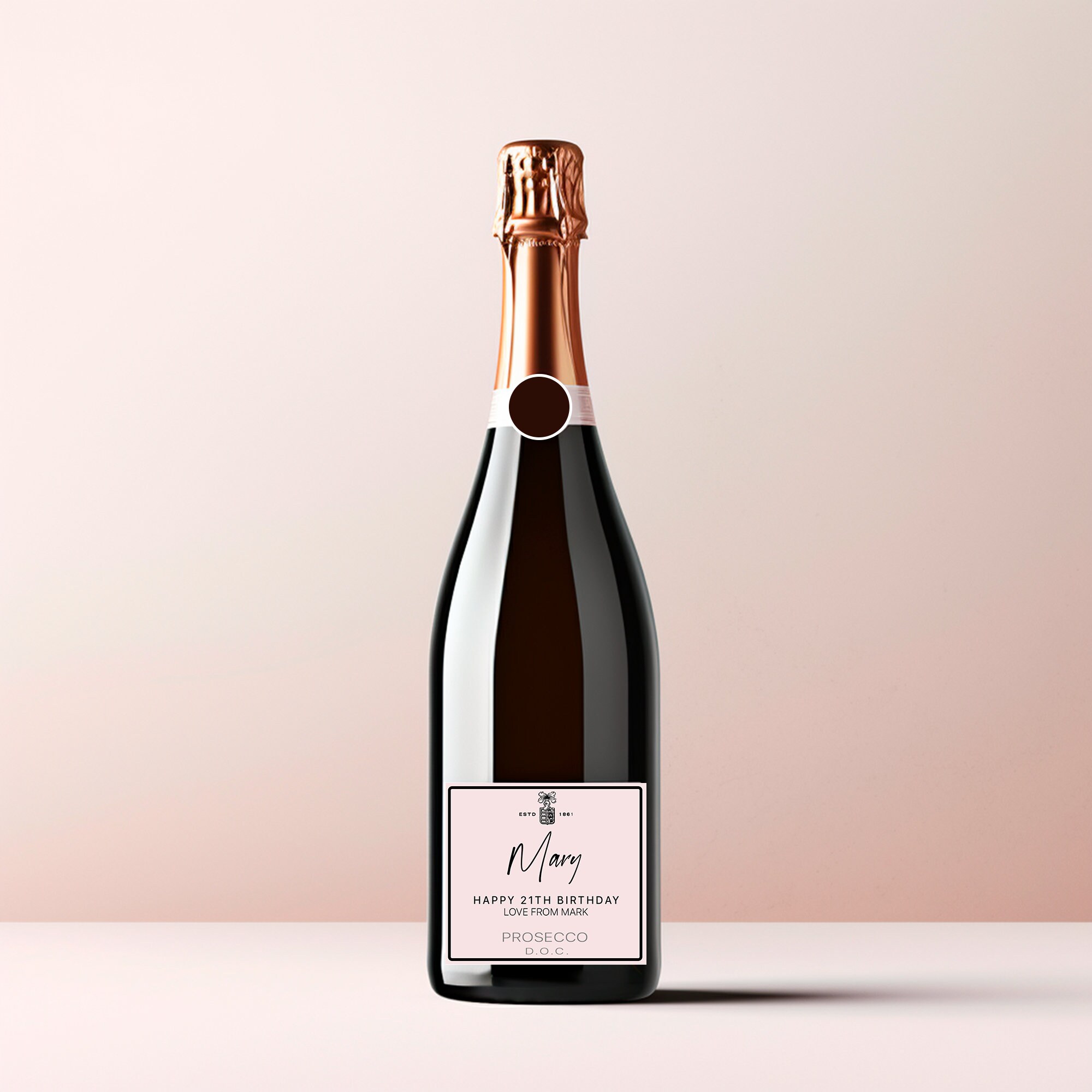 Personalized Prosecco Champagne Wine Label, Birthday Champagne Label ...