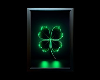 Shamrock Print St. Patrick's Day Print Watercolor Clover Wall Art Irish ...