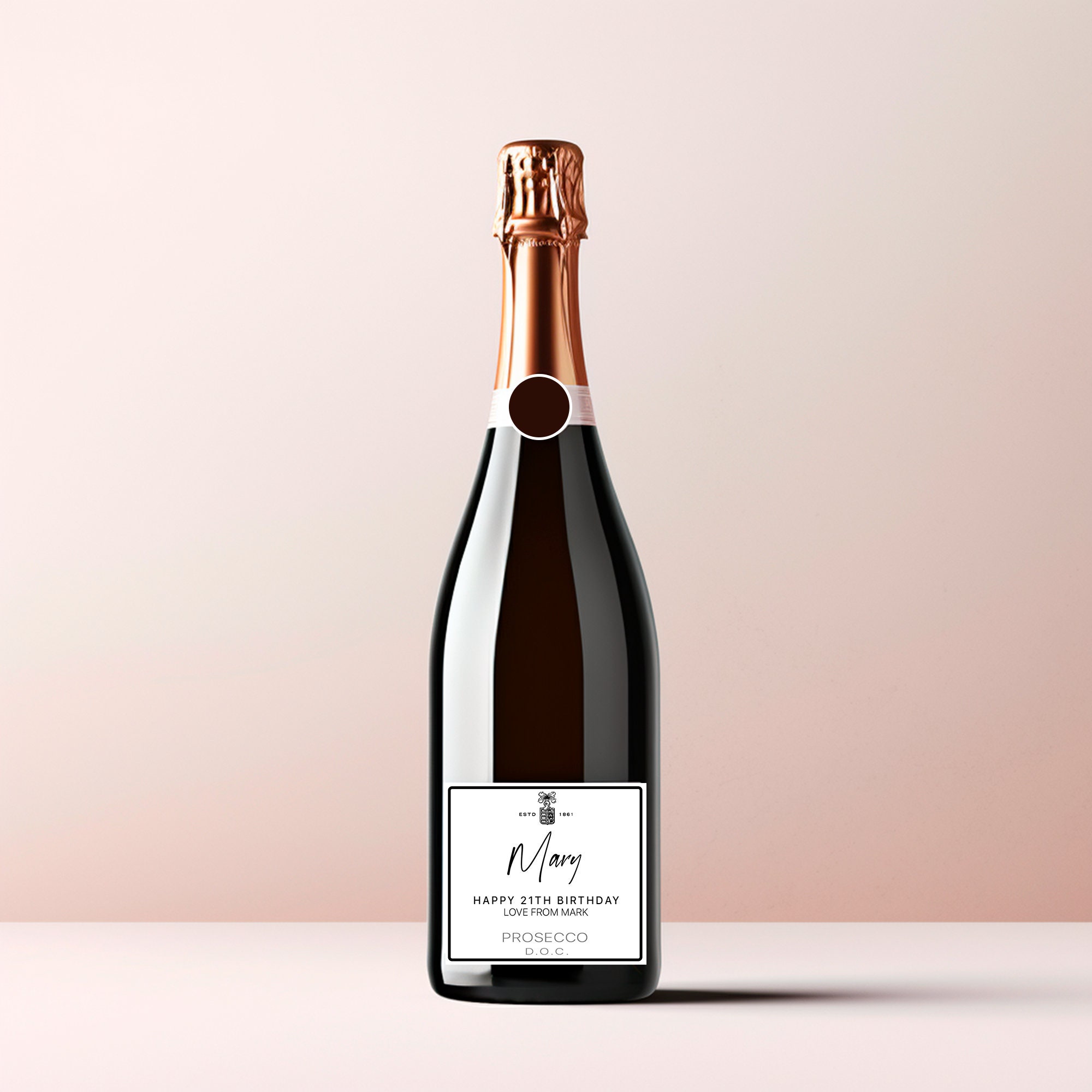 Personalized Prosecco Champagne Wine Label, Birthday Champagne Label ...