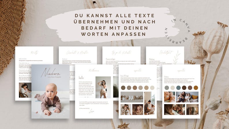 Styleguide Newborn German | Canva Template | Outfit Guide Family ...