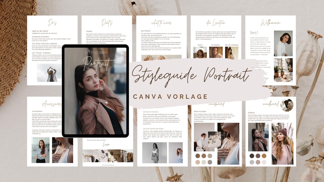 Styleguide Portrait German Canva Template Outfitguide Portrait ...