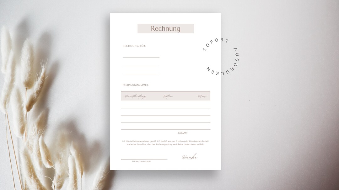 Invoice for Handwriting | Digital Download | Invoice Template for the ...