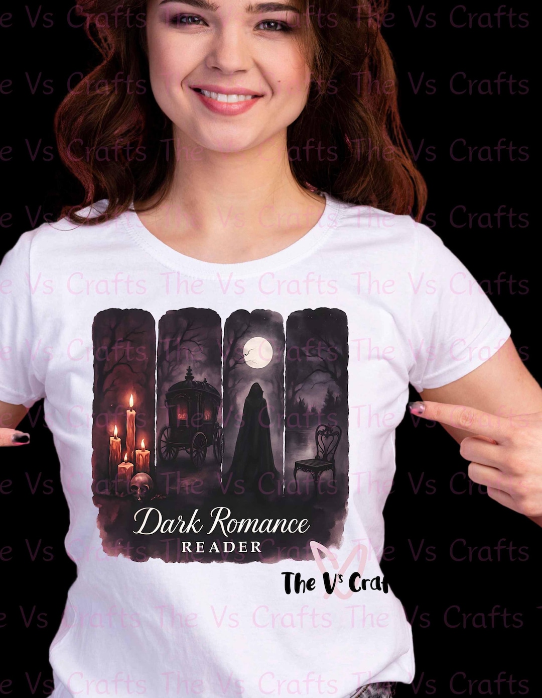 Dark Romance Reader PNG - Dark, Gothic, Moody, Fantasy. Shirt Designs ...