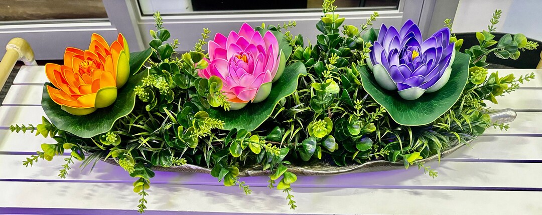 Flor De Loto - Lotus Flower Arrangement - Etsy