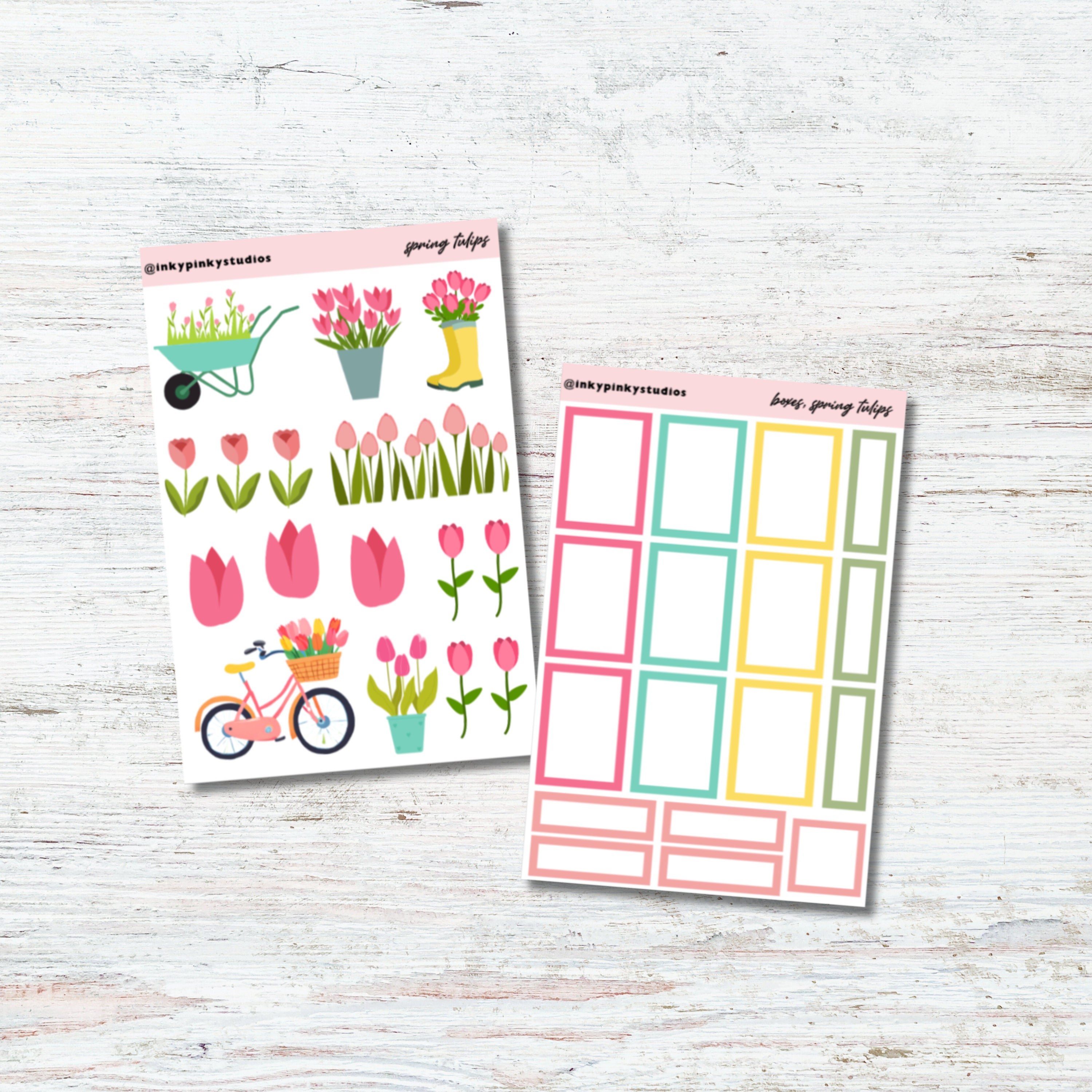 Spring Tulips Sticker Sheet, Journal Stickers, Planner Stickers ...
