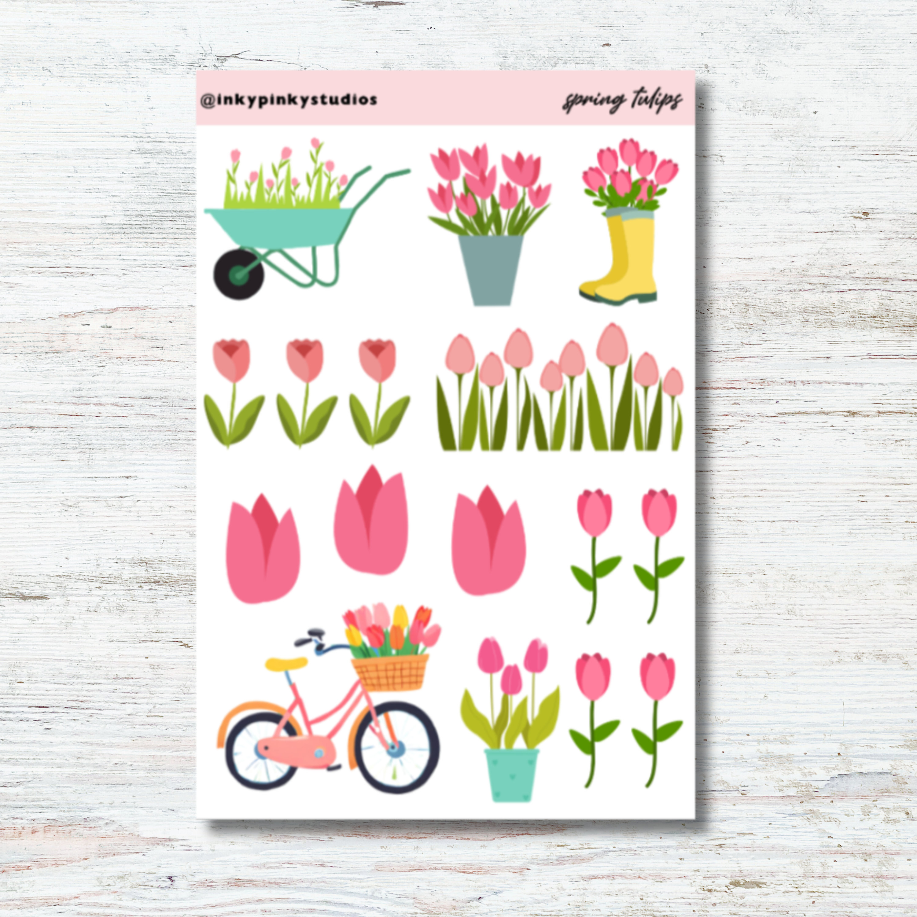 Spring Tulips Sticker Sheet, Journal Stickers, Planner Stickers ...