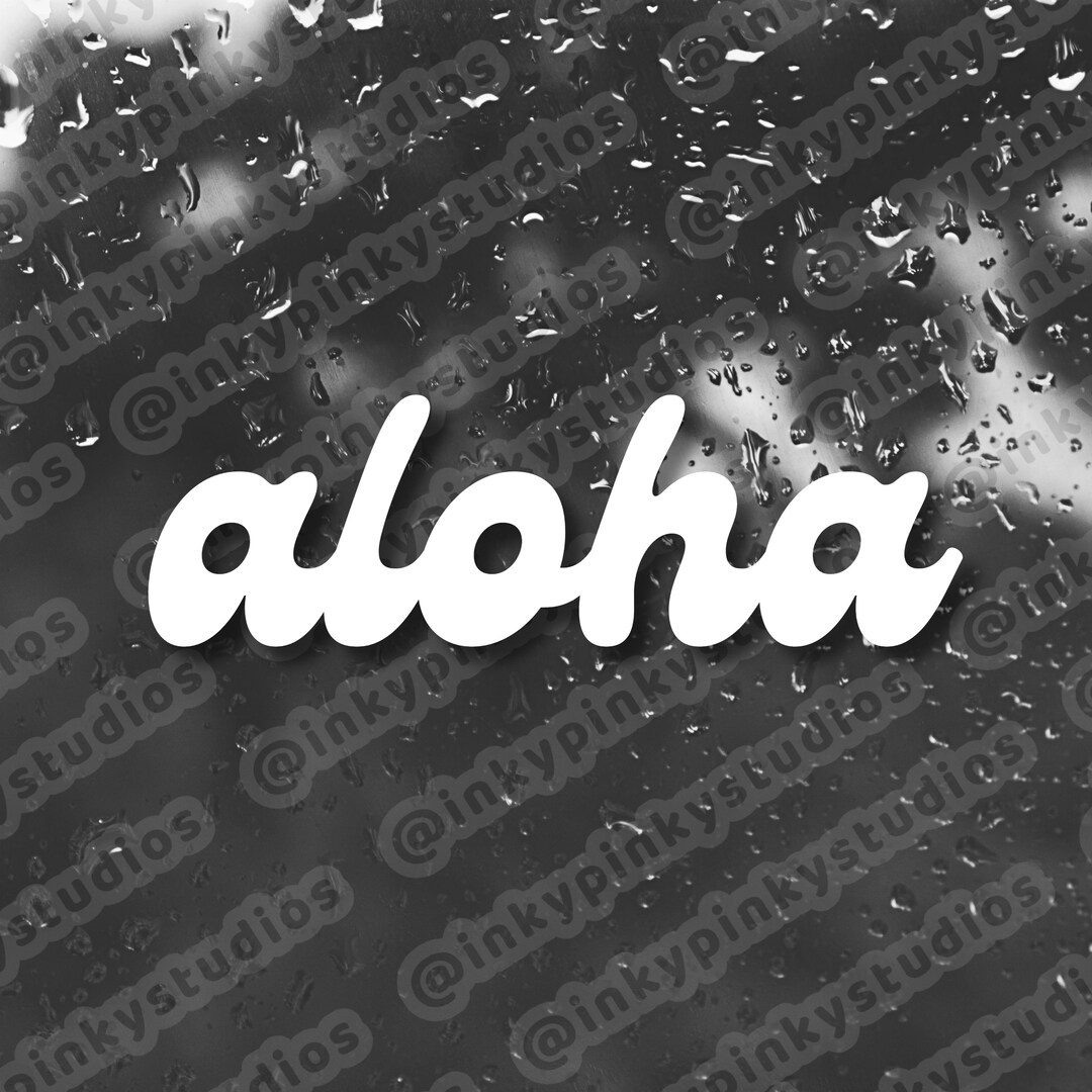 Aloha Car Decal. Multiple Sizes & Colors. Vinyl Self-adhesive, for Cars ...