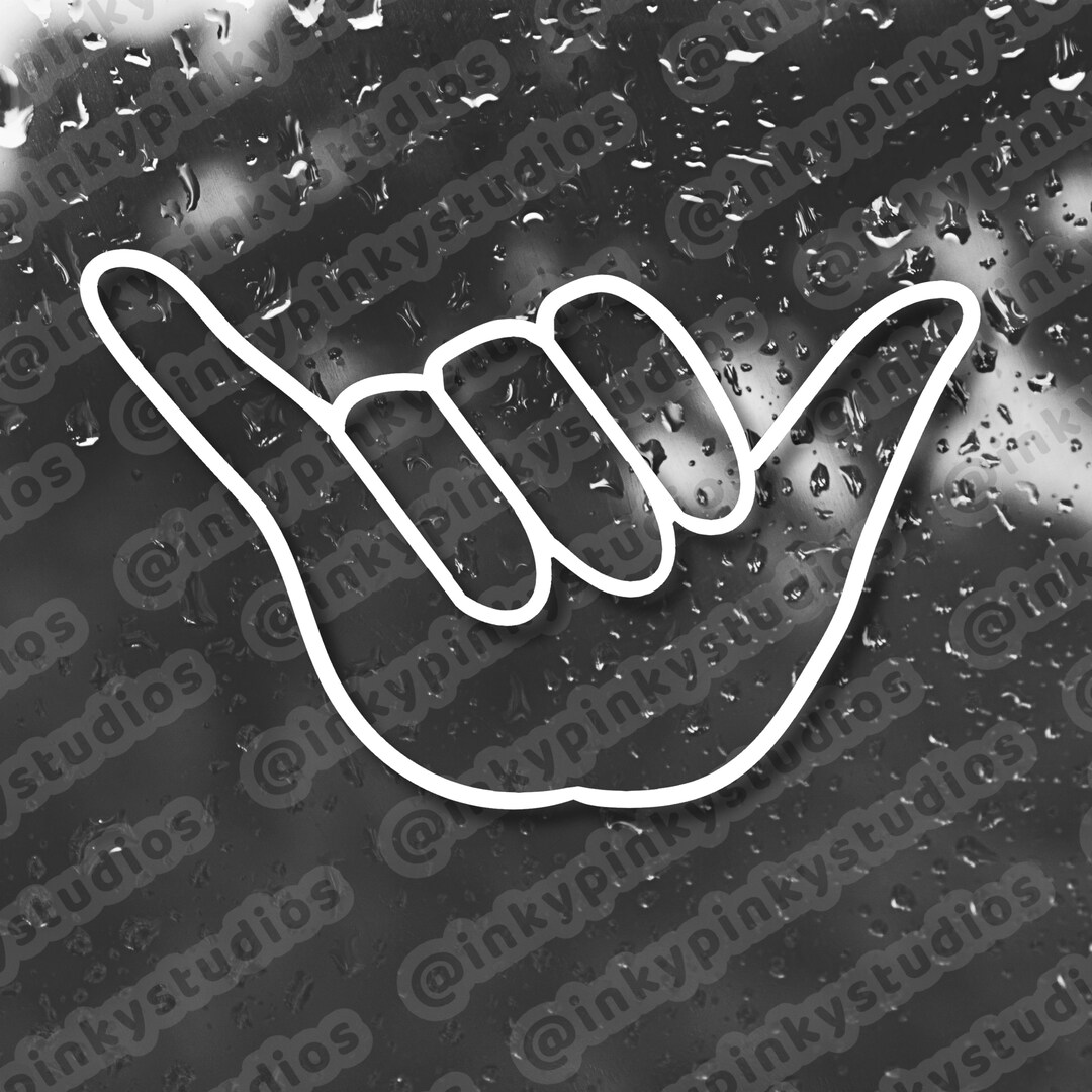 Shaka Car Decal. Multiple Sizes & Colors. Vinyl Self-adhesive, for Cars ...