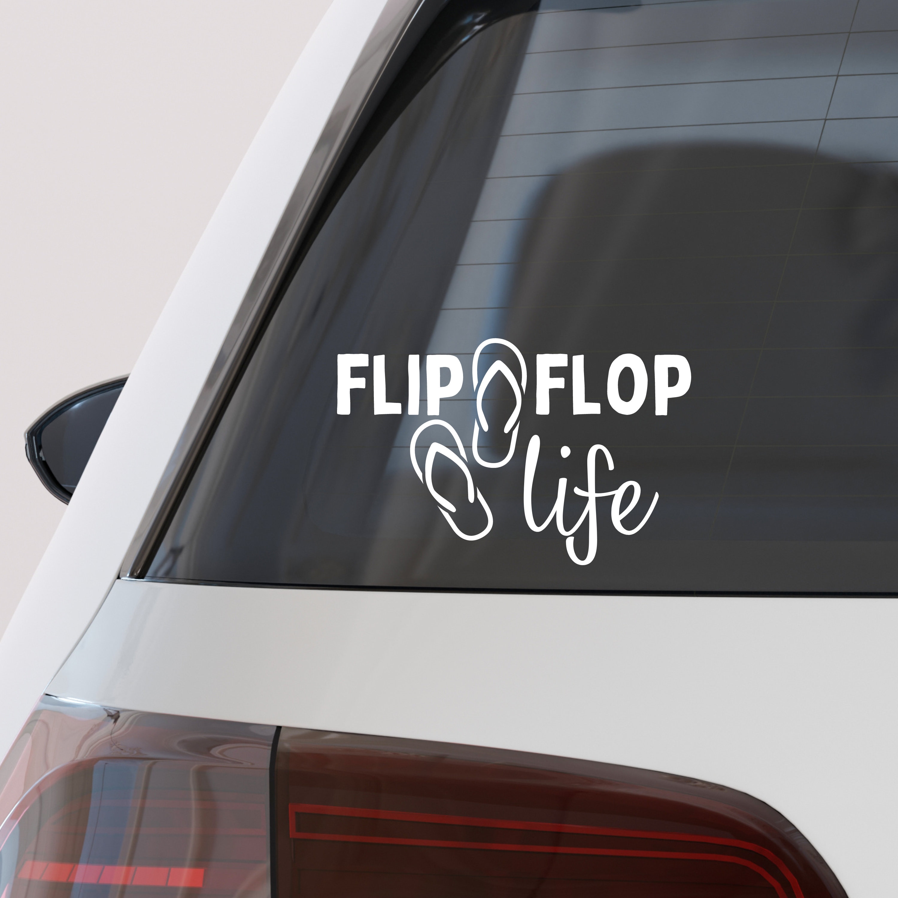 Flip Flop Life Car Decal. Multiple Sizes & Colors. Vinyl Self-adhesive ...