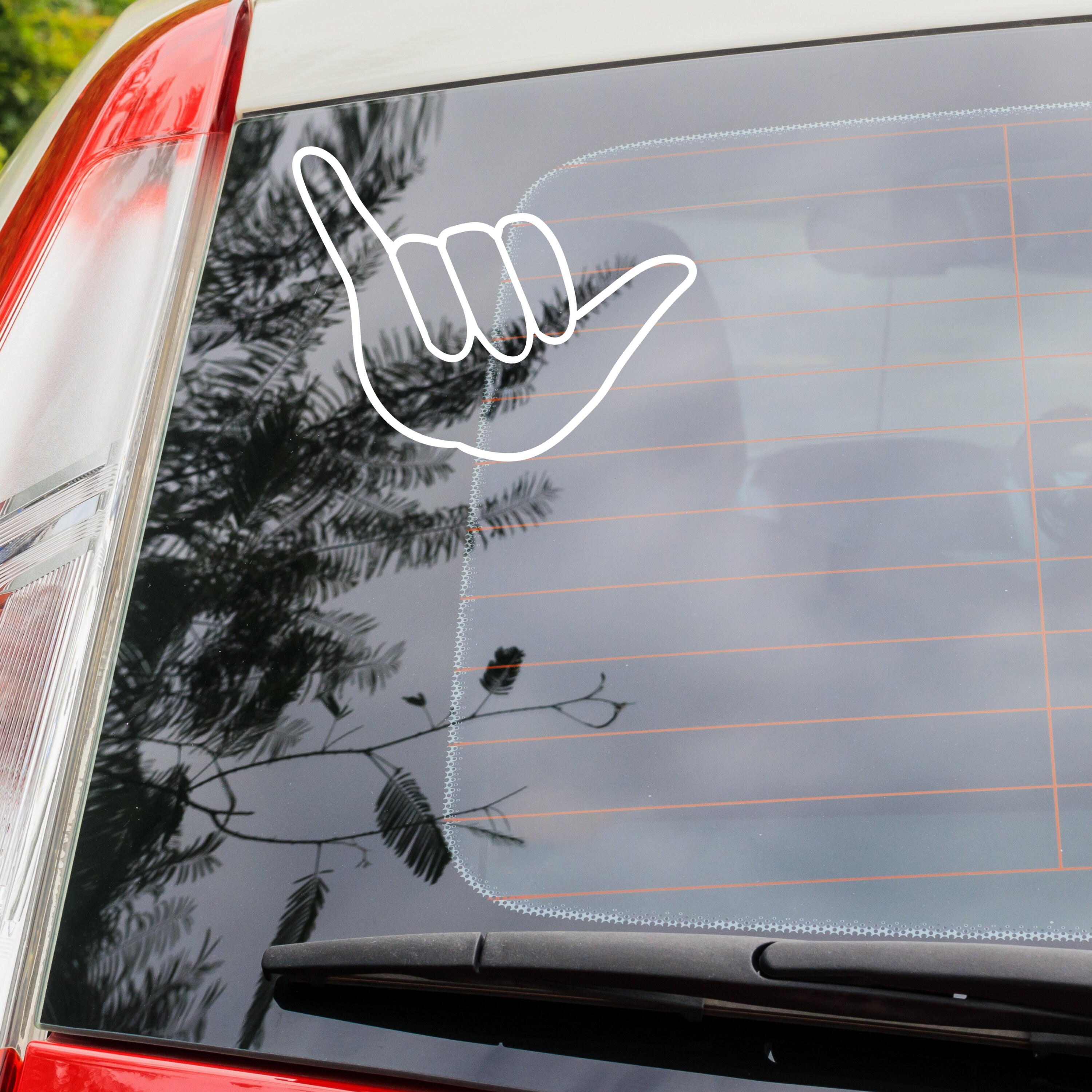 Shaka Car Decal. Multiple Sizes & Colors. Vinyl Self-adhesive, for Cars ...