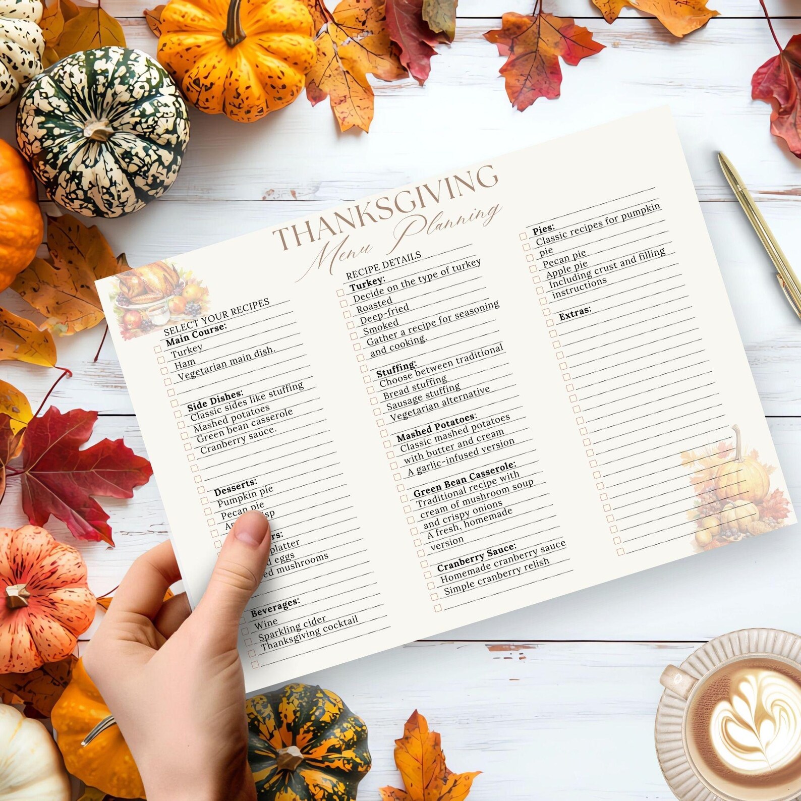 Printable Thanksgiving Meal Planning Checklist for Stress-free Family ...