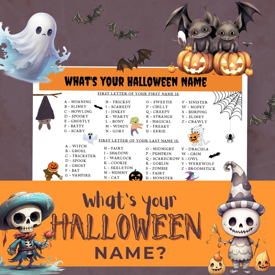 Fun Halloween Name Generator for Kids, Spooky Halloween Name Maker ...