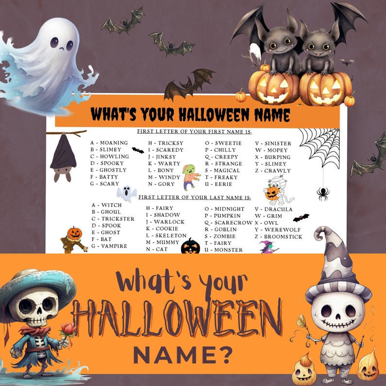 Fun Halloween Name Generator for Kids, Spooky Halloween Name Maker ...