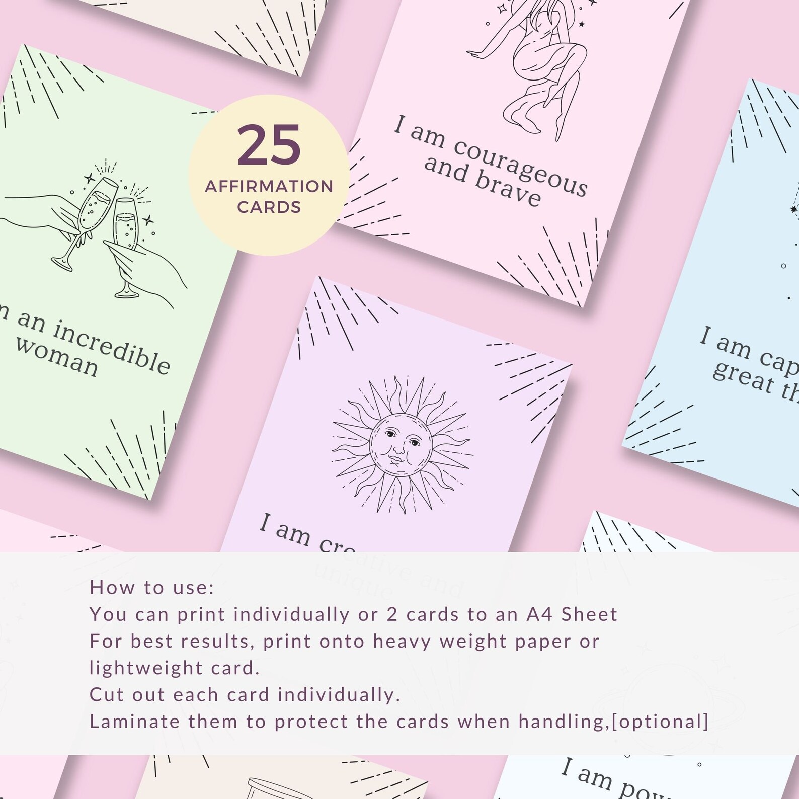 Positive Motivational Quotes | Daily Encouragement Cards | Womens Self ...