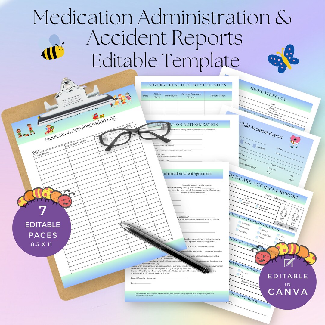 Daycare Medication Administration Tracker Parent Consent Form, Medicine ...