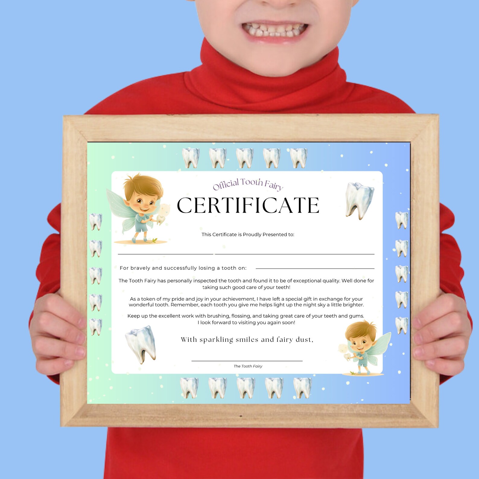 Tooth Fairy Certificate Printable Keepsake Letters, Child's First Lost ...