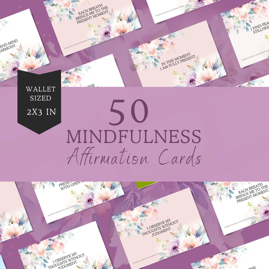 Daily Mindfulness Affirmation Cards | Encouragement Cards | Womens Self ...