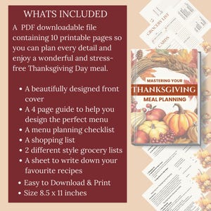 Printable Thanksgiving Meal Planner & Holiday Menu Checklist ...