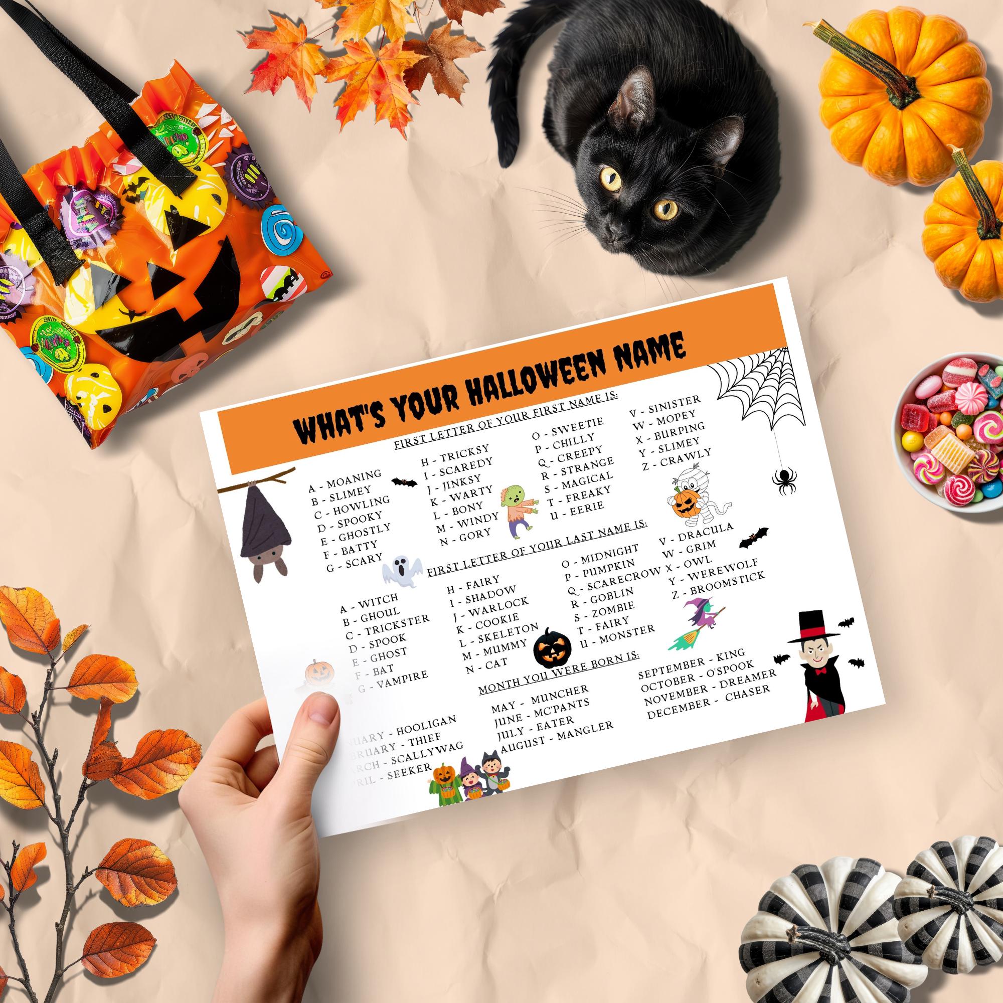 Fun Halloween Name Generator for Kids, Spooky Halloween Name Maker ...